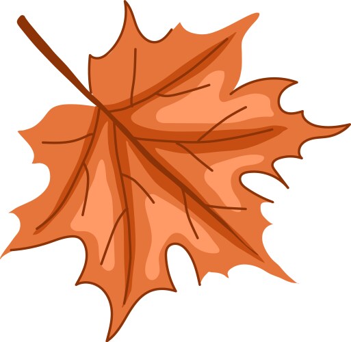 Red maple leaf cartoon Royalty Free Vector Image