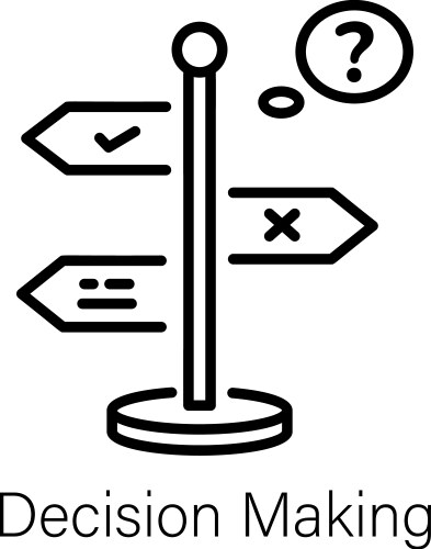Decision making Royalty Free Vector Image - VectorStock