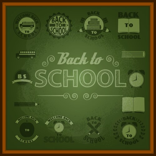 Green school board Royalty Free Vector Image - VectorStock