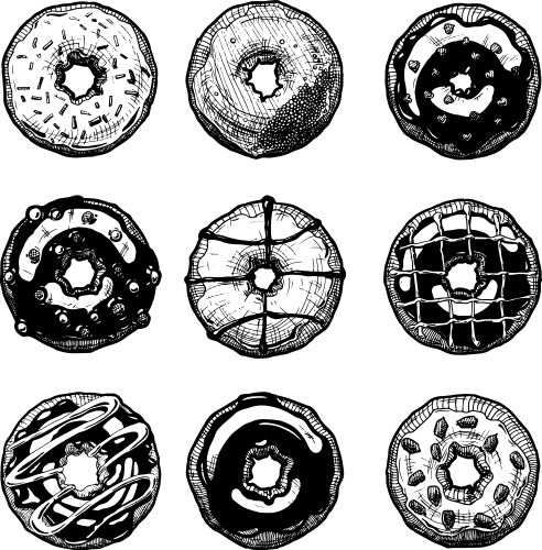Doughnut Outline Vector Images (over 3,100)