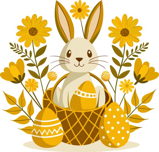 Happy easter cute classic of eggs Royalty Free Vector Image