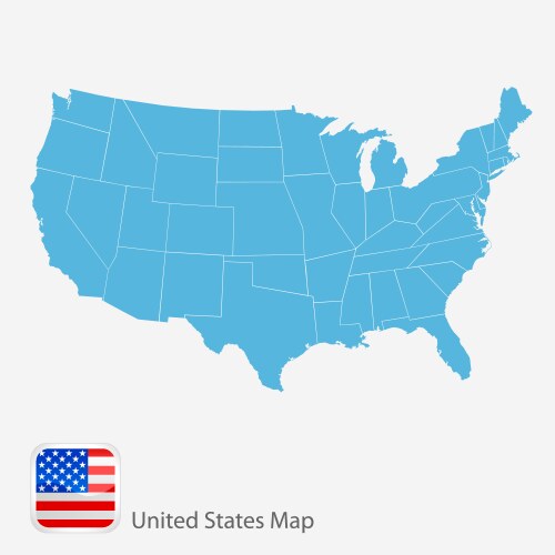 America map icon Royalty Free Vector Image - VectorStock