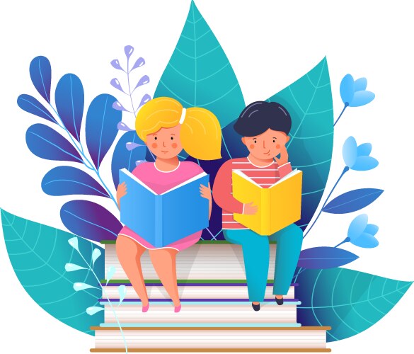 Kids Reading Background Vector Images (over 10,000)