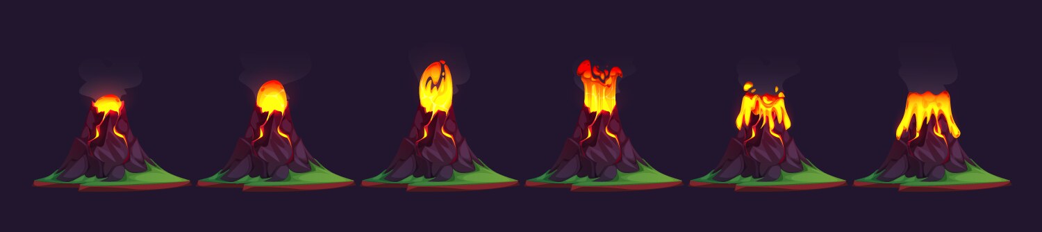 Volcano Eruption Vector Images (over 7,500)