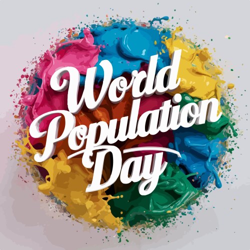 World population day Royalty Free Vector Image