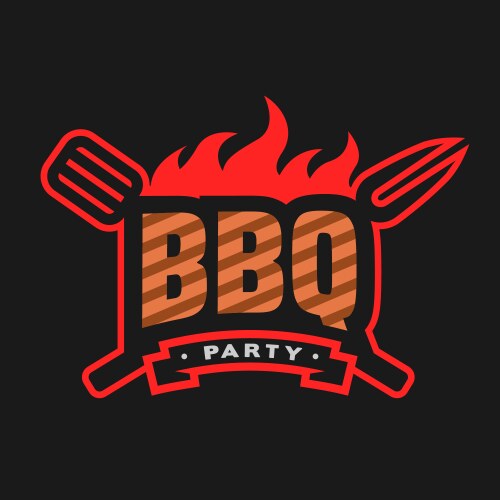 Steak house barbecue bbq party restaurant logo Vector Image