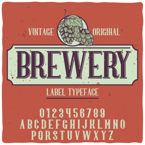 Good handcrafted font for any label design Vector Image