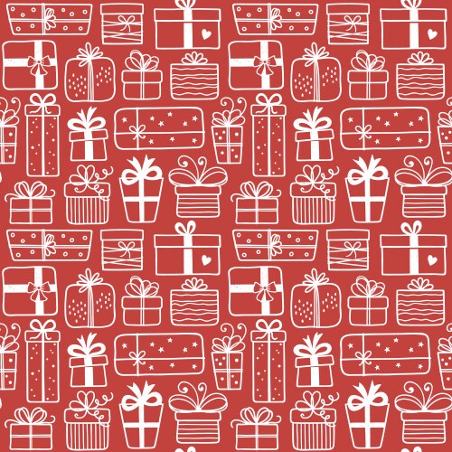 Gift wrapping paper cartoon seamless pattern Vector Image