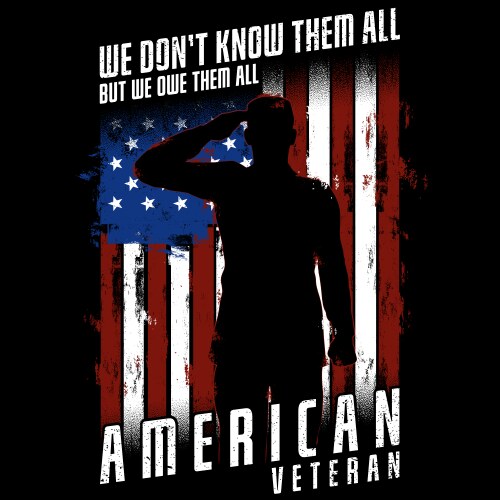 Proud veteran us army - soldier Royalty Free Vector Image