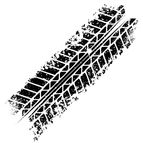 Tire track splash Royalty Free Vector Image - VectorStock