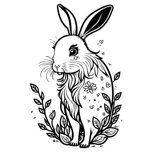 Chicken icon hand draw black colour easter monday Vector Image