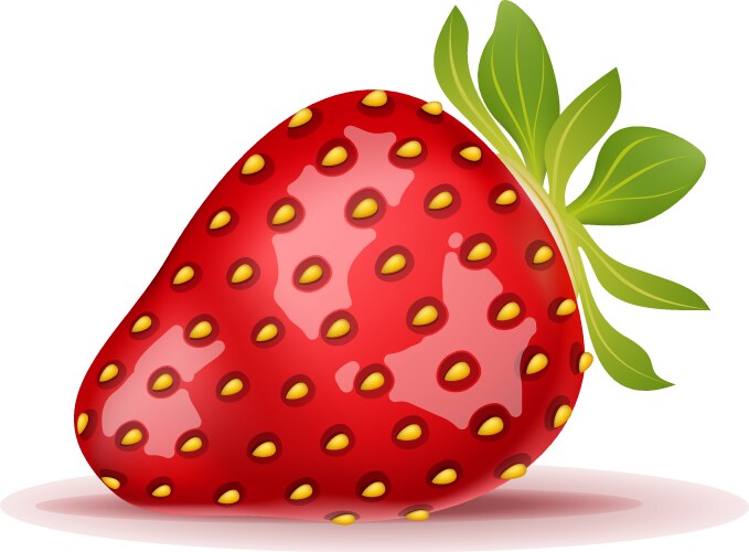 Cartoon red strawberry Royalty Free Vector Image