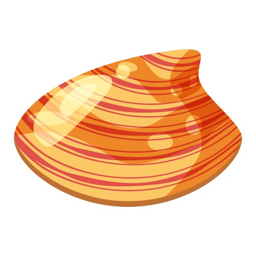 Cute bright pink cartoon seashell icon colorful Vector Image