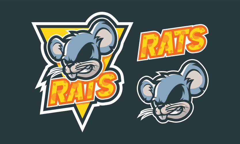 Angry bear sport clubs mascot logos Royalty Free Vector