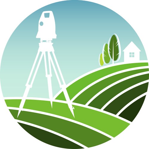 Total station and measurement plan Royalty Free Vector Image