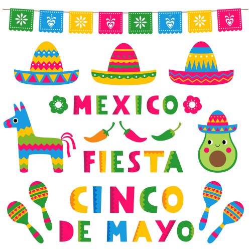 Cinco de mayo poster mexican party mexico latin Vector Image