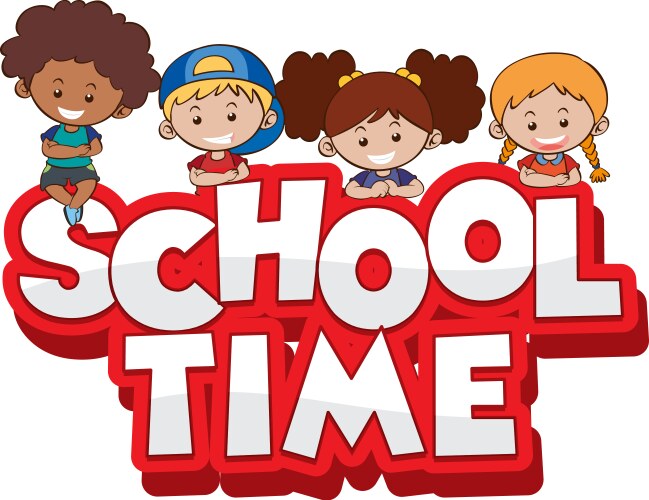 Cartoon kids with ghijkl letters Royalty Free Vector Image