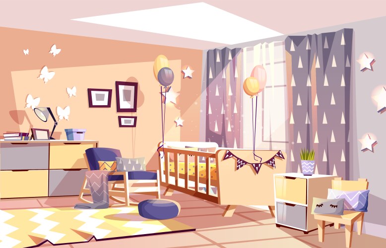 Cartoon living room apartment interior Royalty Free Vector