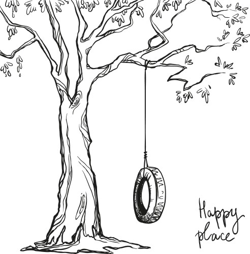 Tree Swing Sketch Vector Images (over 490)