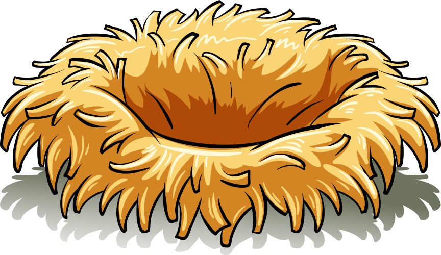 Bird nest on tree branch Royalty Free Vector Image