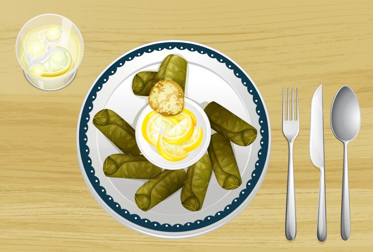 Rice dish Royalty Free Vector Image - VectorStock