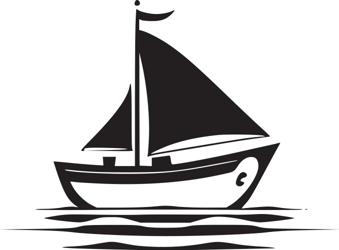 Boat - minimalist and simple silhouette Royalty Free Vector