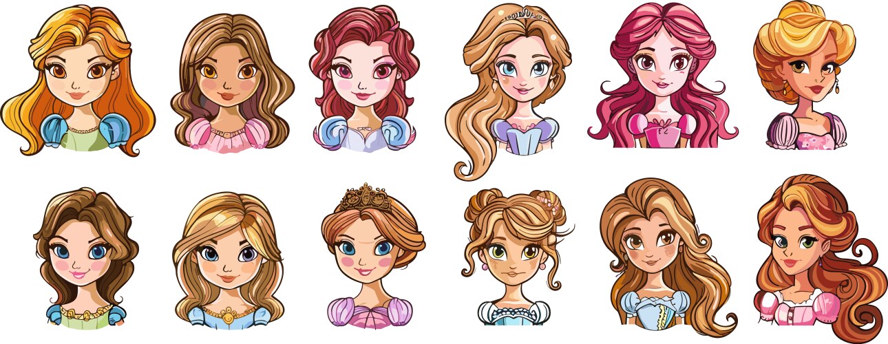 Owl princess character cartoon bird in crown Vector Image