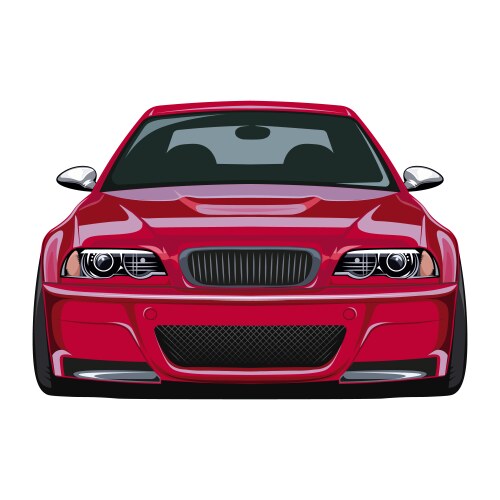 Car two view front and back Royalty Free Vector Image