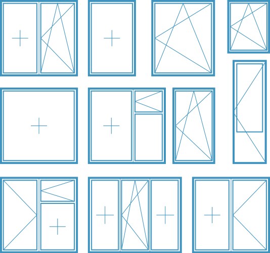 Cross section double glazed window Royalty Free Vector Image