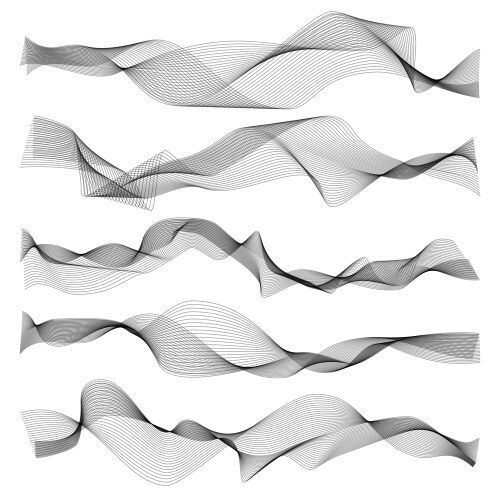 Abstract sound waves isolated on white background Vector Image