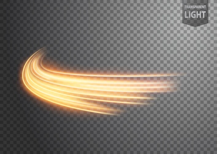 Abstract gold wavy line of light Royalty Free Vector Image