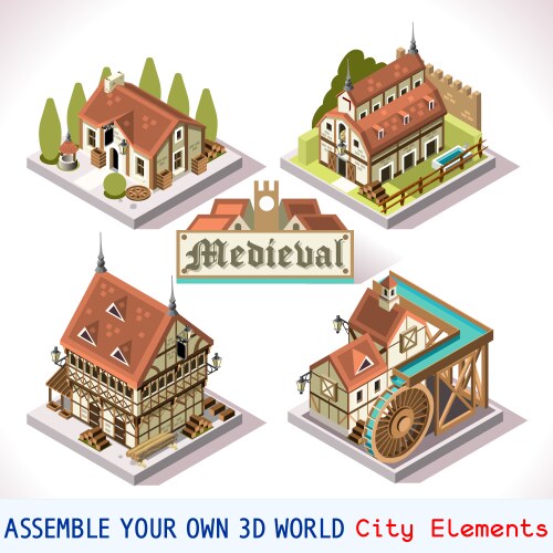 Isometric Medieval Vector Images (over 10,000)