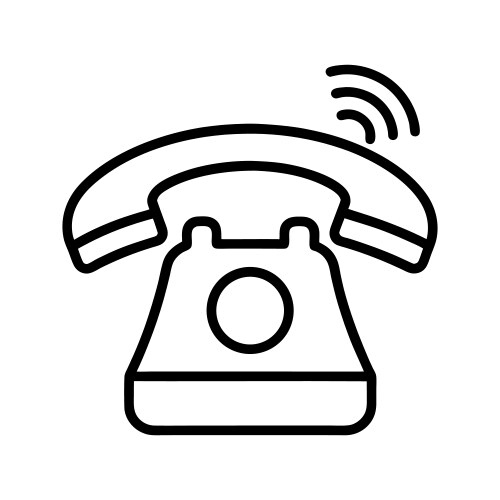 Modern ringing phone black silhouette for digital Vector Image