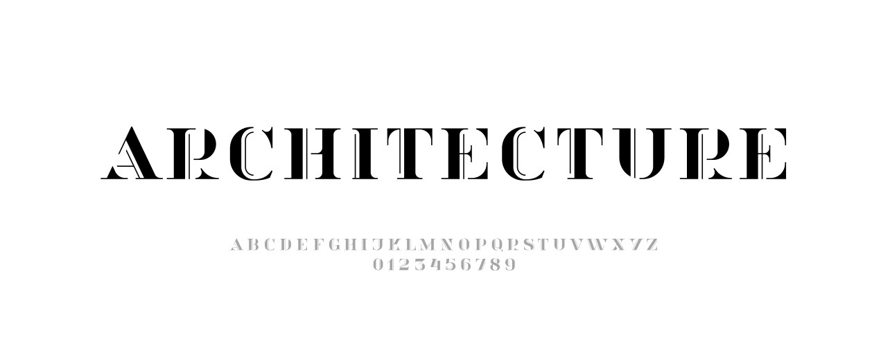 Beautiful elegant alphabet Royalty Free Vector Image