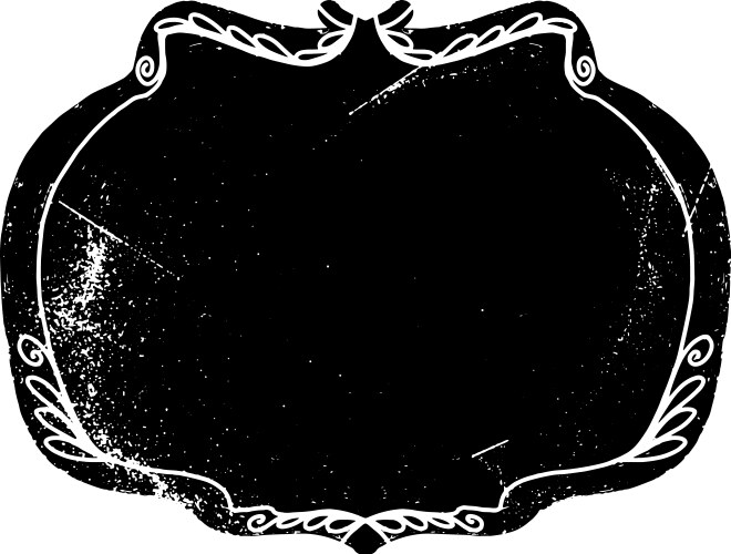 Vintage tag frame etc in linocut style Royalty Free Vector