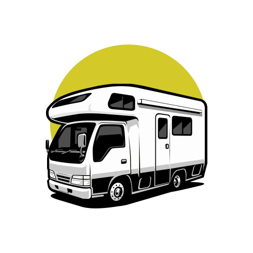 Motorhome campervan caravan rv logo – Royalty-Free Vector | VectorStock