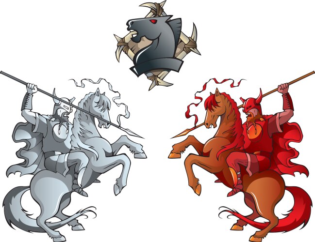 Realistic 3d chess pieces chessboard set Vector Image