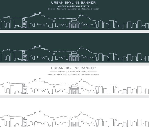 One single line drawing reykjavik city skyline Vector Image