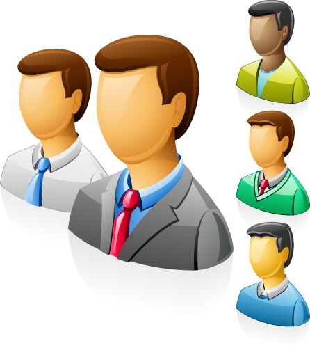 Businessman sitting at workplace Royalty Free Vector Image