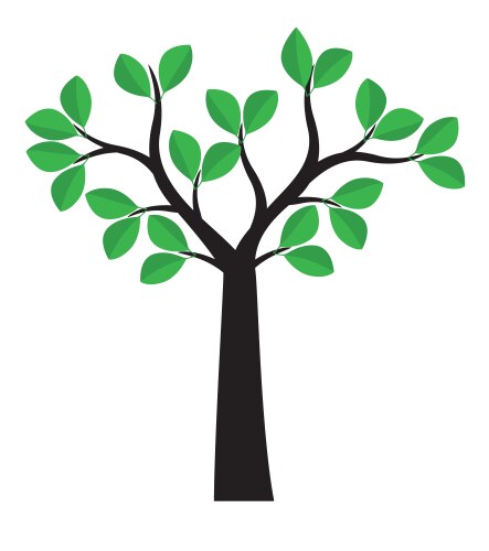 Green spring tree Royalty Free Vector Image - VectorStock