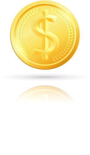 Silver coin Royalty Free Vector Image - VectorStock