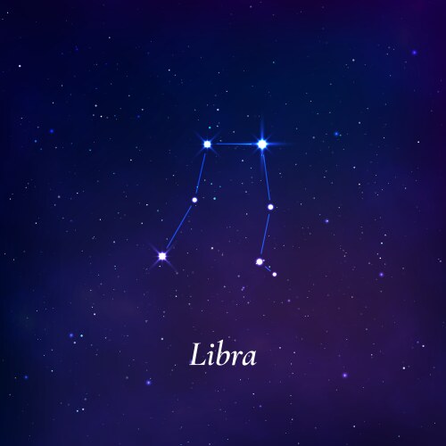 Libra constellation zodiac Royalty Free Vector Image