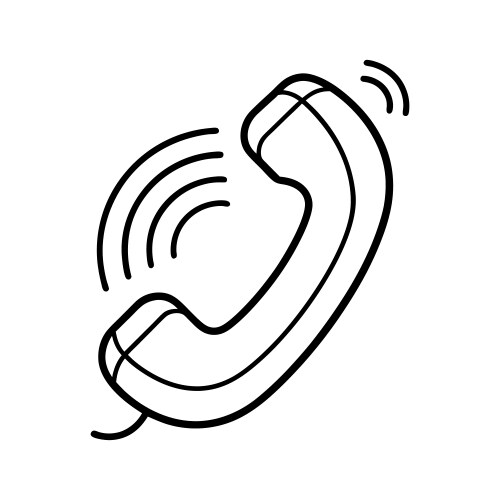 Modern ringing phone black silhouette for digital Vector Image