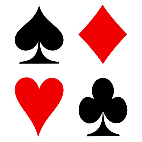 Playing card symbols Royalty Free Vector Image