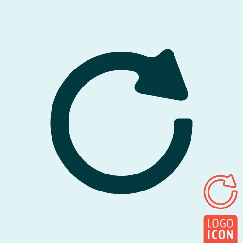 Clockwise arrow sign Royalty Free Vector Image