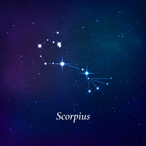 Scorpio constellation zodiac Royalty Free Vector Image
