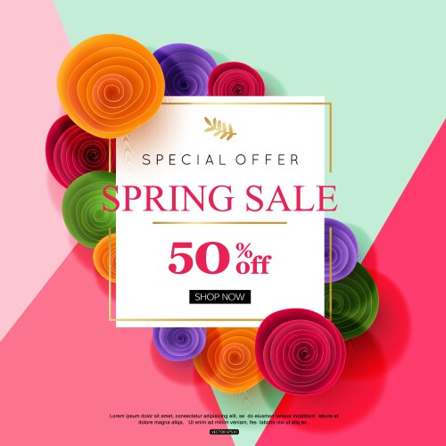 Spring fashion banner with handwritten calligraphy