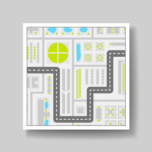 Colorful city map icon template Royalty Free Vector Image