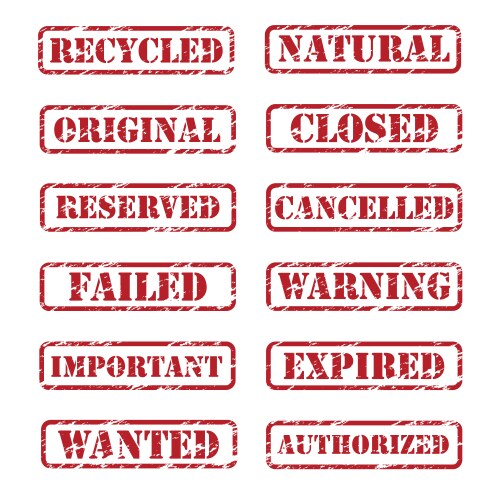 Grunge rubber stamps Royalty Free Vector Image