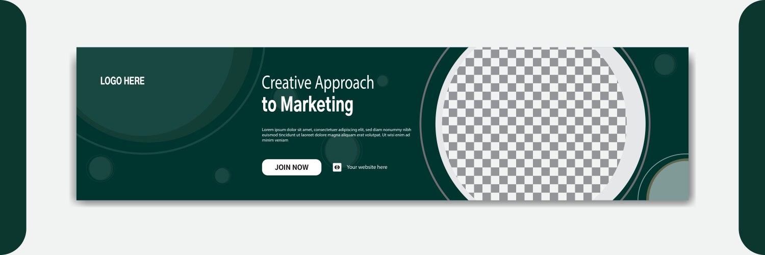 Creative banner abstract background linkedin cover